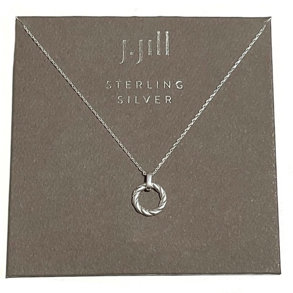 J. Jill | Jewelry | Nwt Jjill Sterling Silver Circular Twist Necklace ...